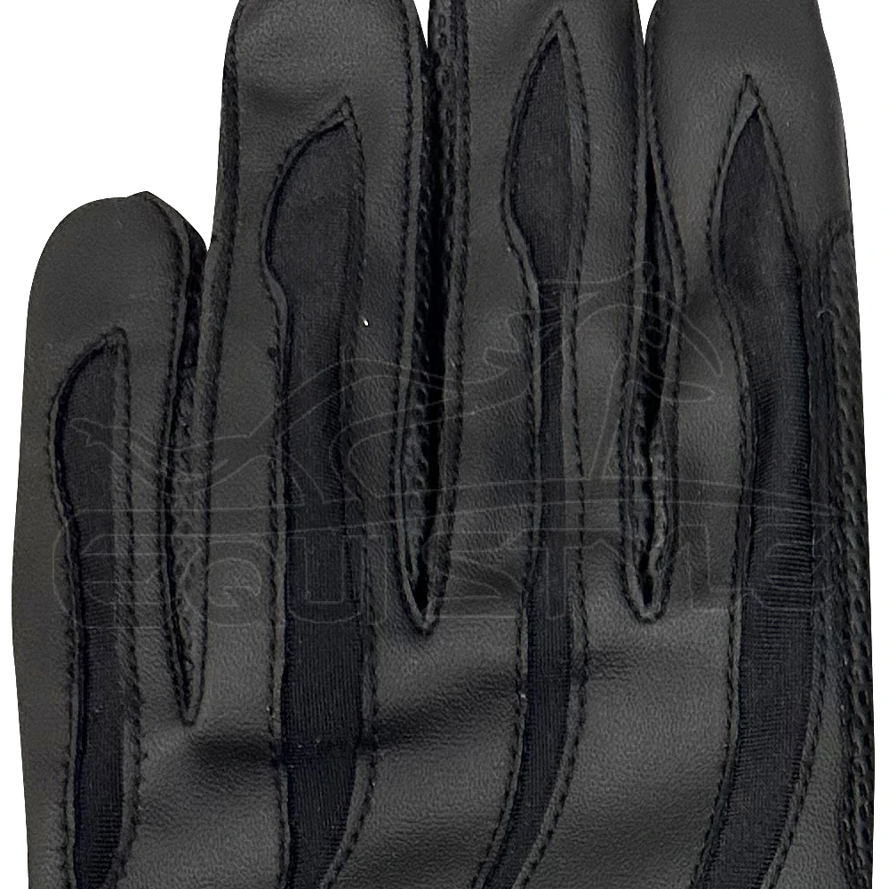 Black Equestrian Leather Gloves From Pakistan Soft Fleece Lining Twill ...