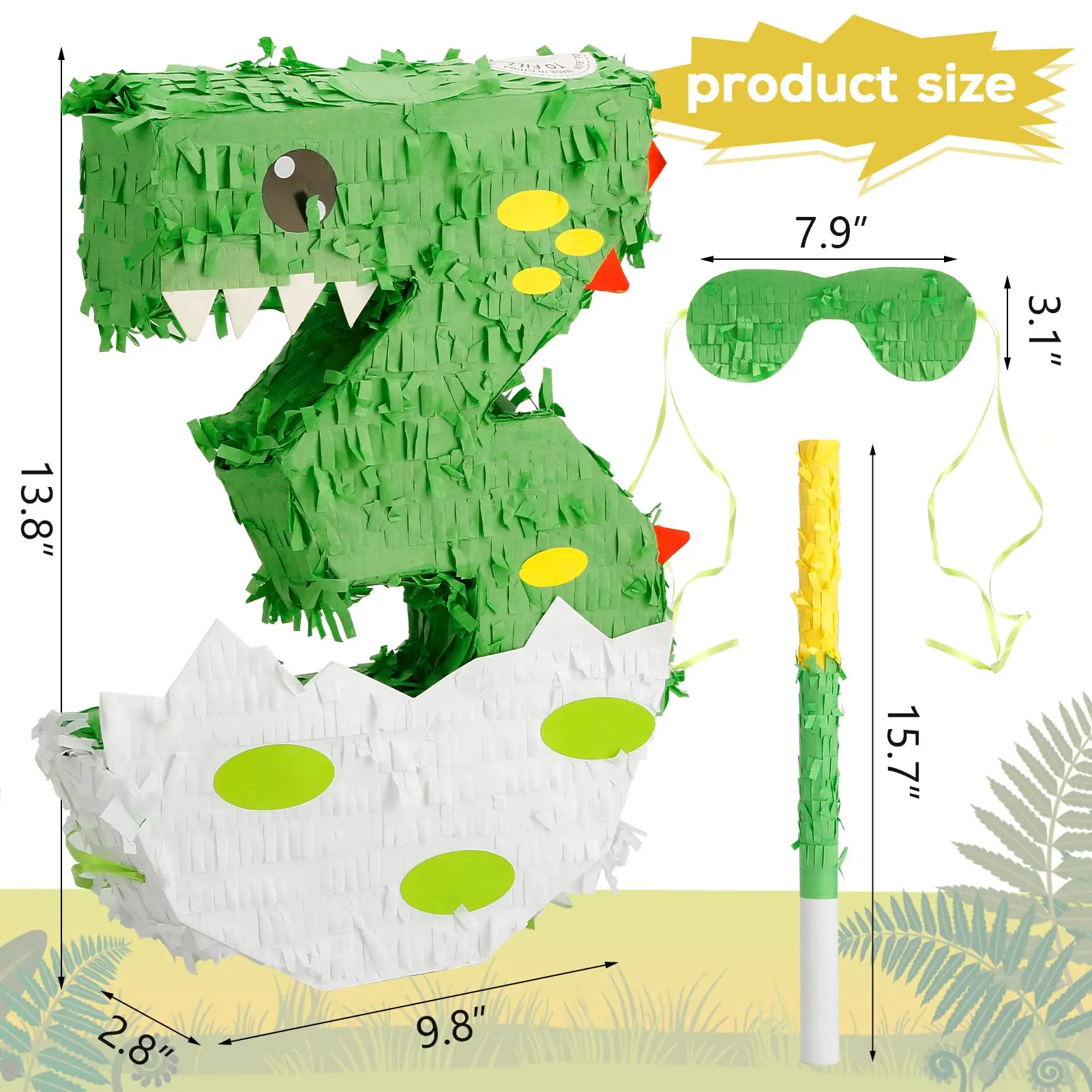 Dinosaur Egg Pinata Number 3 Pinata For 3rd Birthday Dinosaur Pinata ...