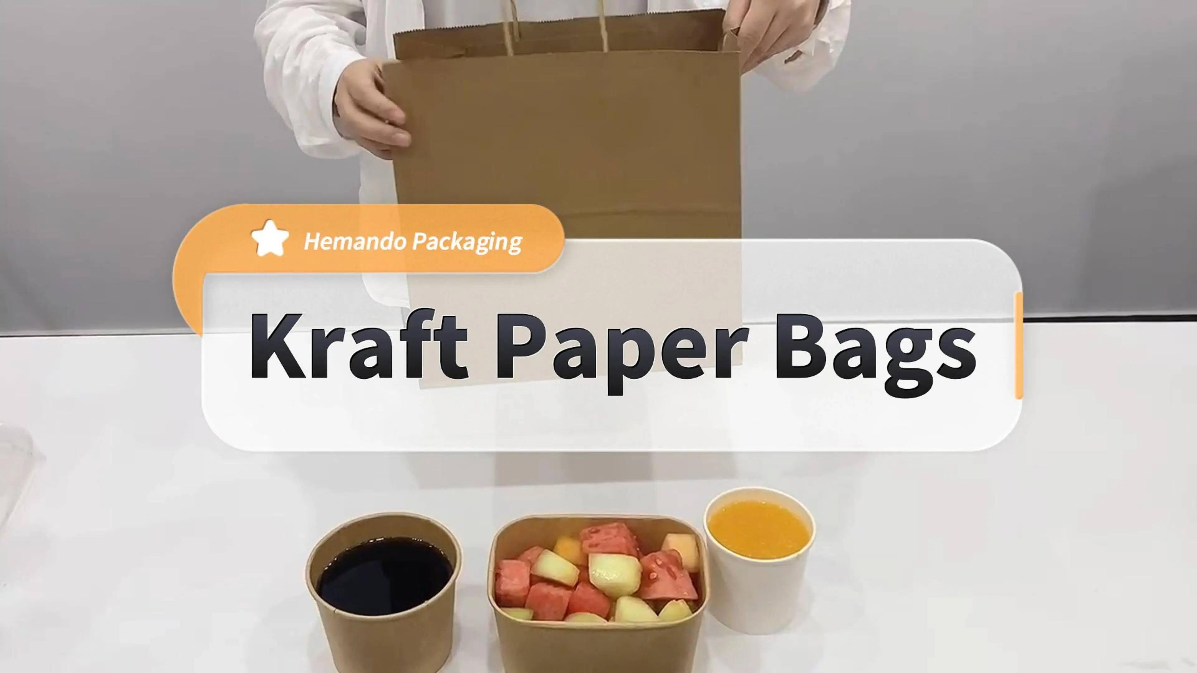 Restaurant Supermarket Use Food Paper Bag With Handle Food Packaging ...