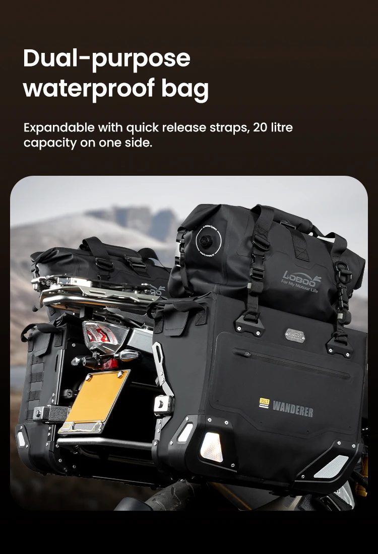 LOBOO Wanderer Series Side Bag - Ultimate Motorcycle Bag