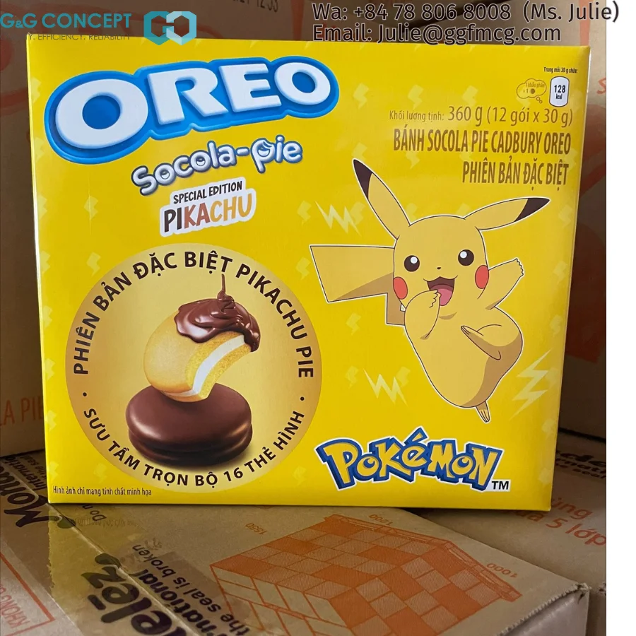 Cadbury Oreo Chocolate Pie 360g X8box - Pikachu Version,Sandwich Cookies | Wholesale Price ...