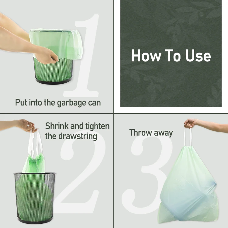 Wholesale Biodegradable Disposable Plastic Dustbin Bag