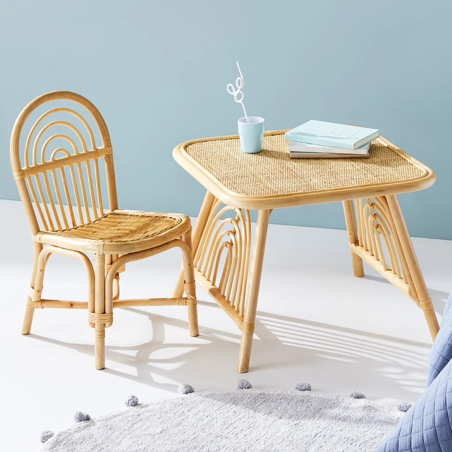 Handmade Modern Design Rattan Chair Cute Natural Rattan Wicker Bow for ...