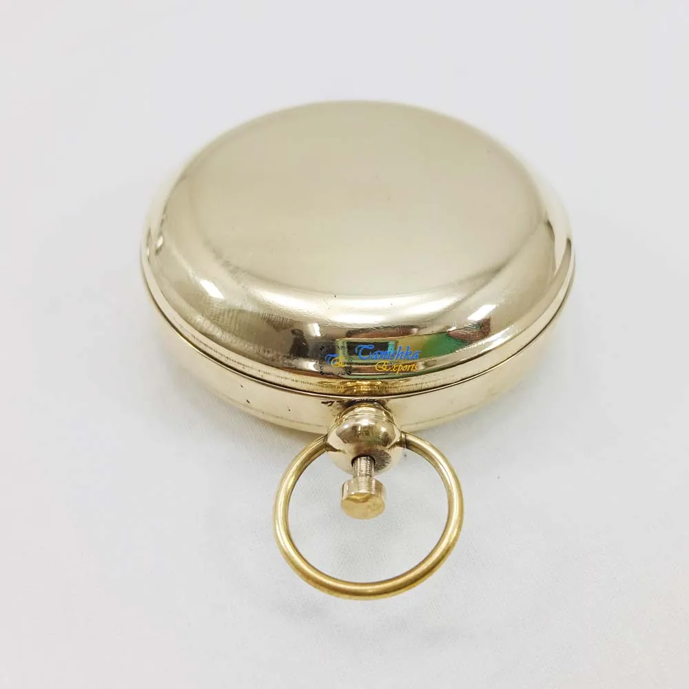 Directional Push Button Compass Hiking Camping Gold Finish Brass ...