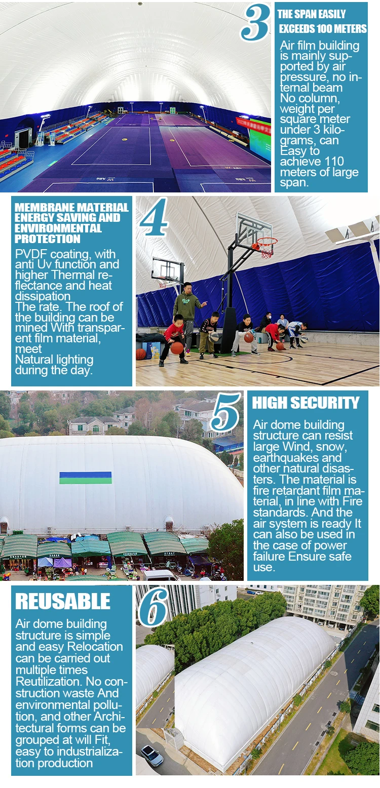 Big Inflatable Football Field - Durable Sports Dome Tent