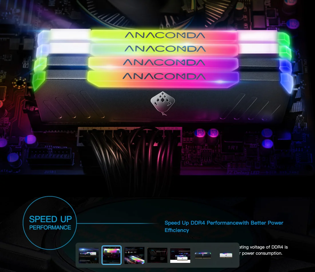 Gaming Rgb Ddr4 Overlocking Dram Memory Ram Anacomda Et Udimm Ram ...