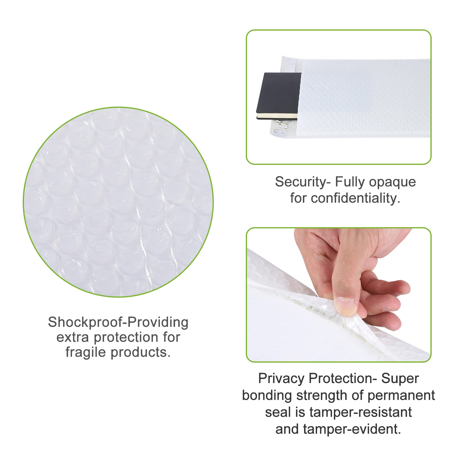 7x9 Inch Padded Envelopes Bags White Poly Bubble Mailers For Gift ...