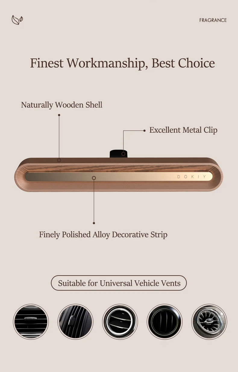 Luxury Car Fragrance Diffuser Vent Clip - Refilling Sticks