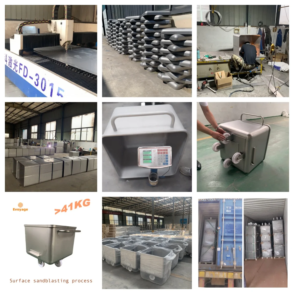 SUS304 200L Mobile Meat Trolley - Durable & Versatile