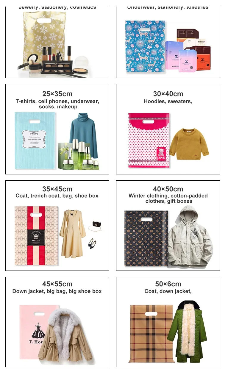 Customizable Plastic Gift Bags - Recyclable & Durable