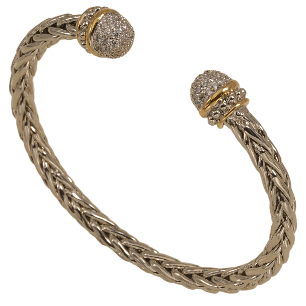 A8445bk Hot Bestseller Trend Two Tone Real Gold Plated Pony Tail Braid ...