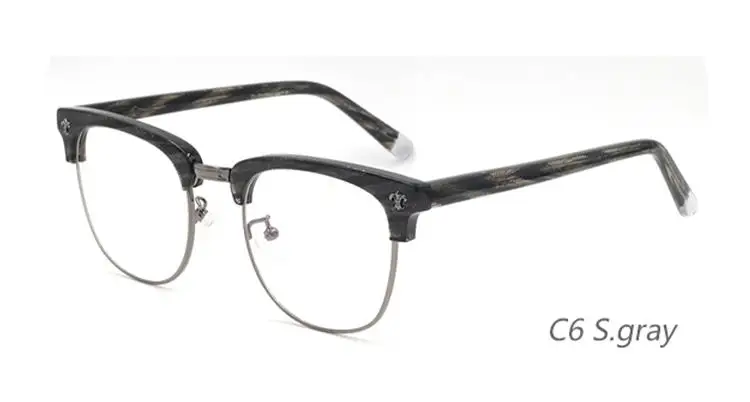 Classic Design Frame Optical Glasses Acetate With Metal Eyeglasses Eyewear Buy Anti Blue Light