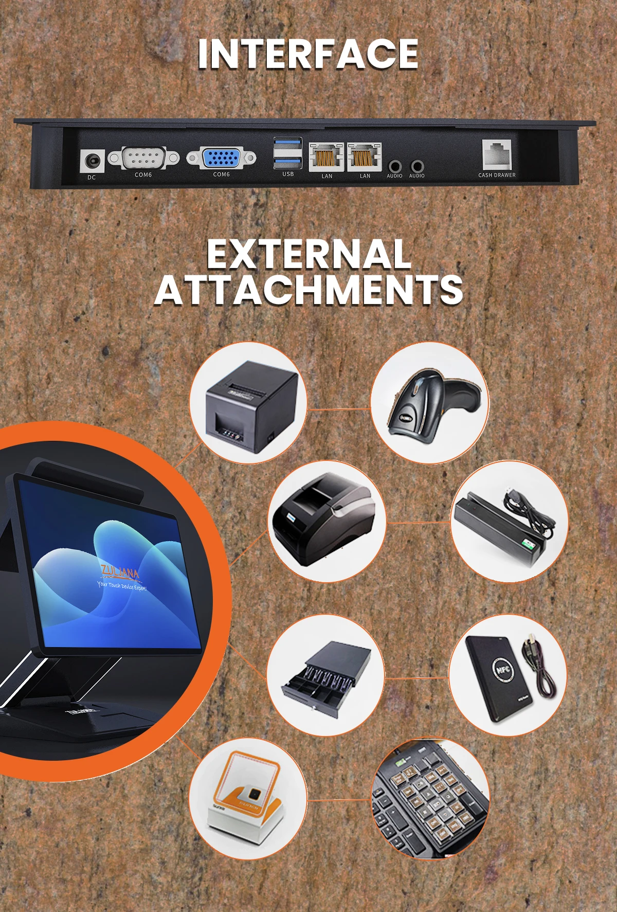 15 Inch Best Quality Retail Cash Register Pos Hardware Solution With ...