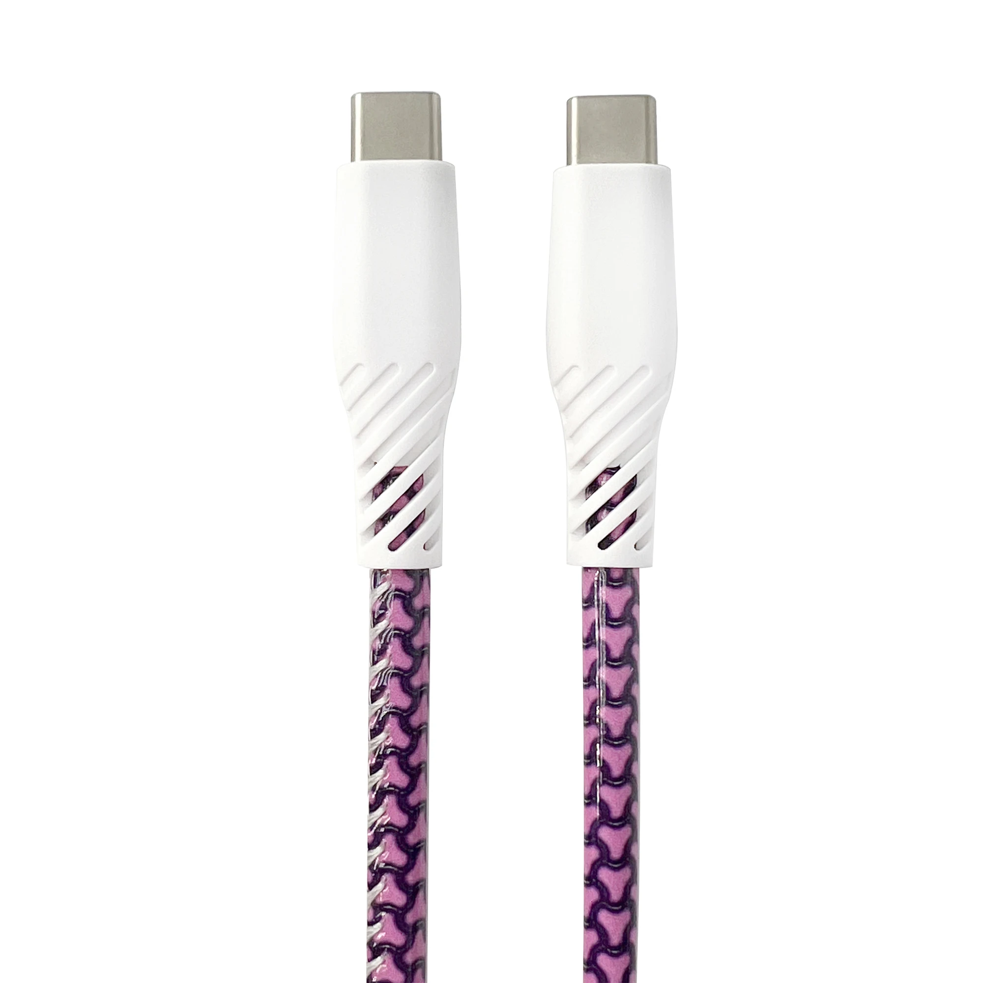 Colorful 60W USB-C Fast Charging Cable PU Leather Jacket Dragon Skin ...