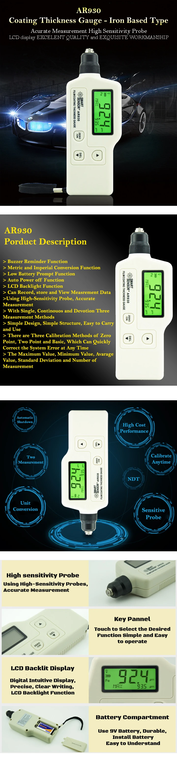 AR930 Film Coating Thickness Gauge Price in BD - Safestallbd
