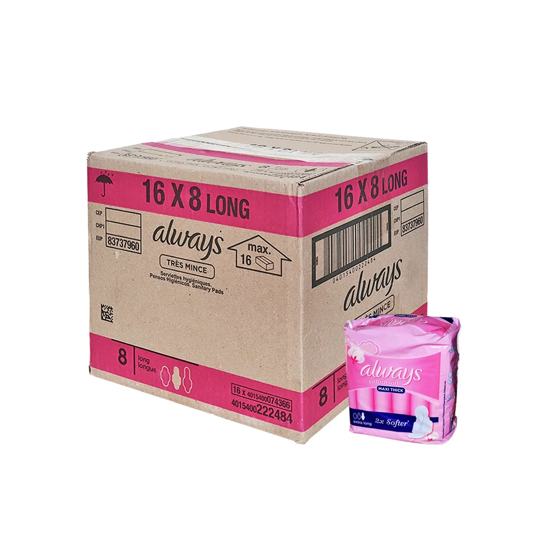 Always Maxi Overnight Pads With Wings,Size 4,Overnight,Unscented,48 ...