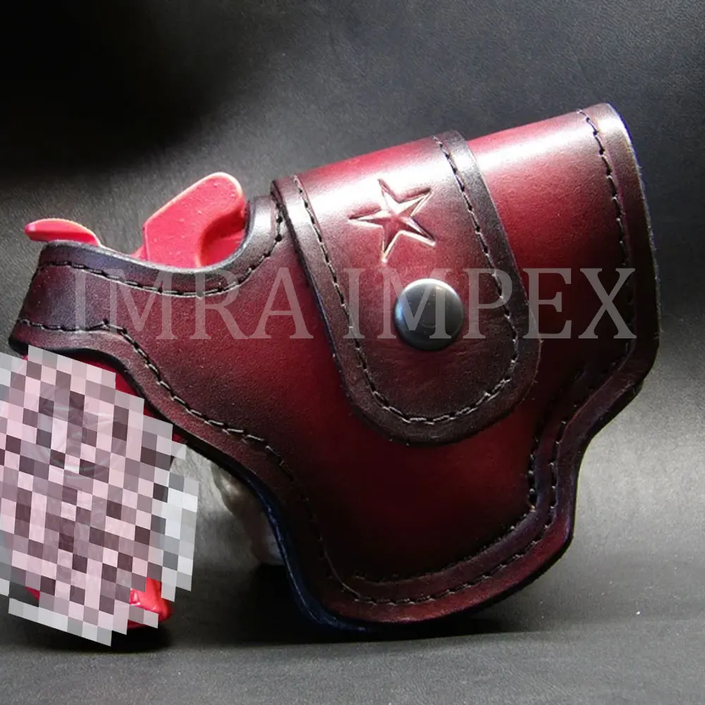 High Quality Vintage Tooled Revolver Leather Gun Holster Western Style ...