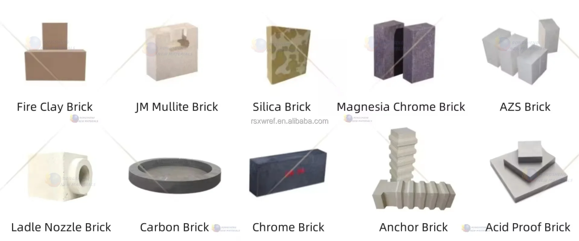 Fire Bricks Refractory Alumina Bricks Lining Material for Upward ...