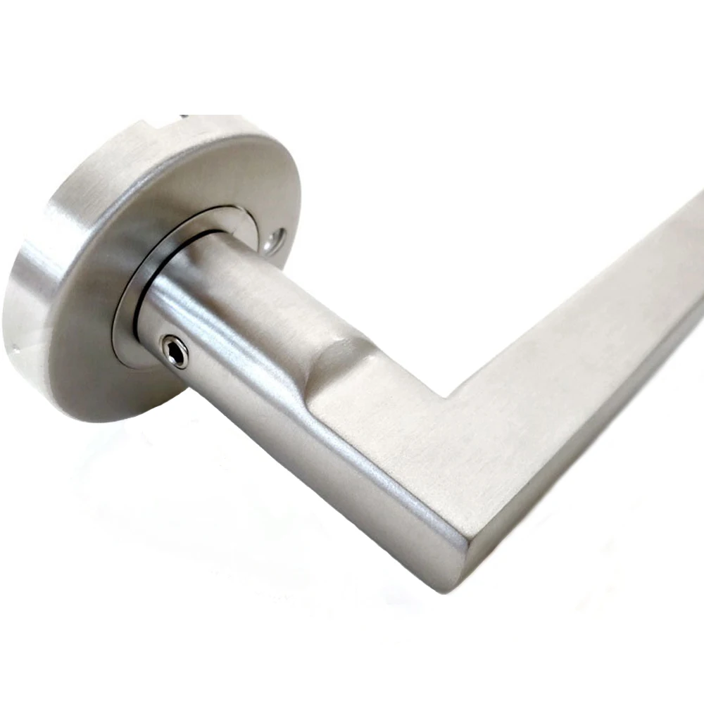 Aluminum Lever Handle with Escutcheon - Spring Loaded