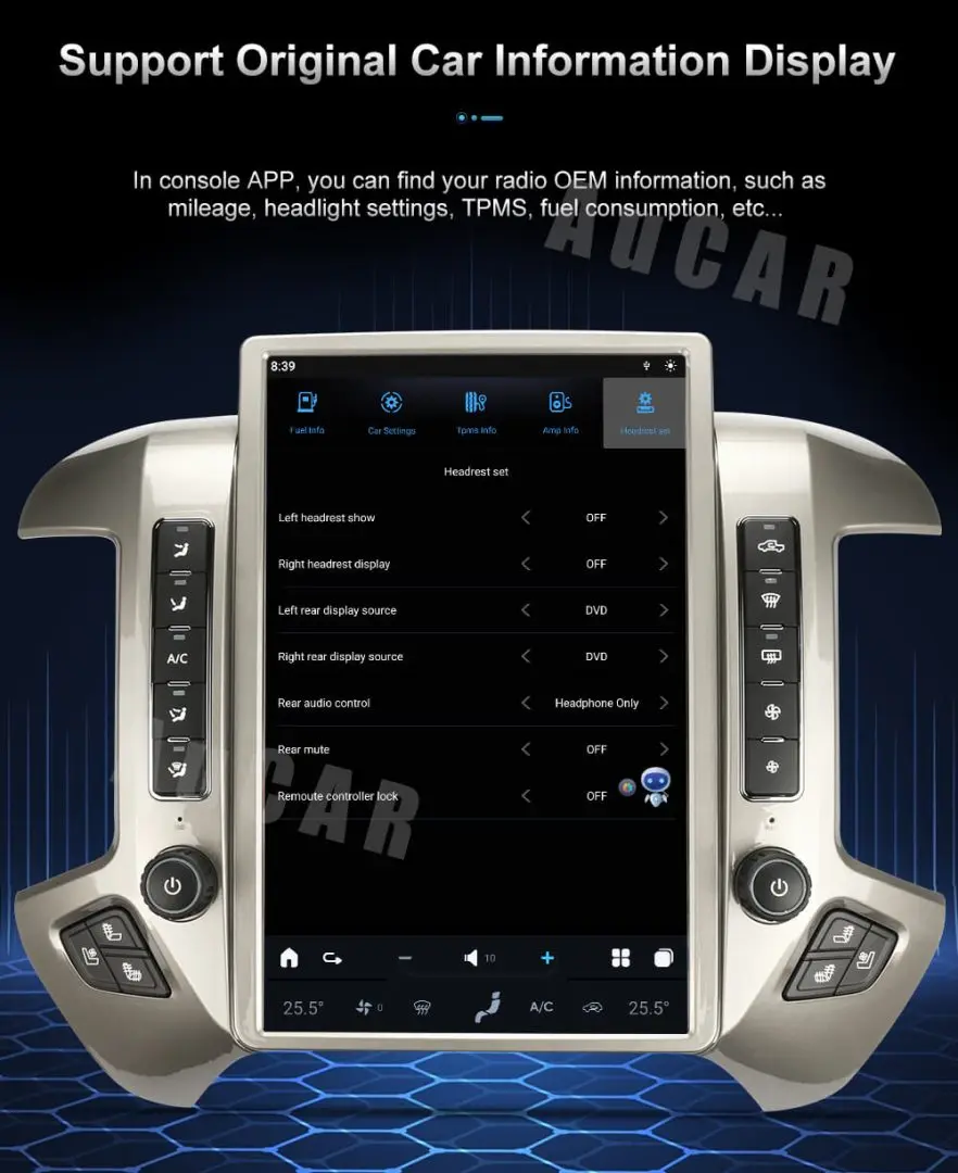 Aucar 14.5 Inch Latest Tesla Car Multimedia Stereo Head Unit For Gmc ...