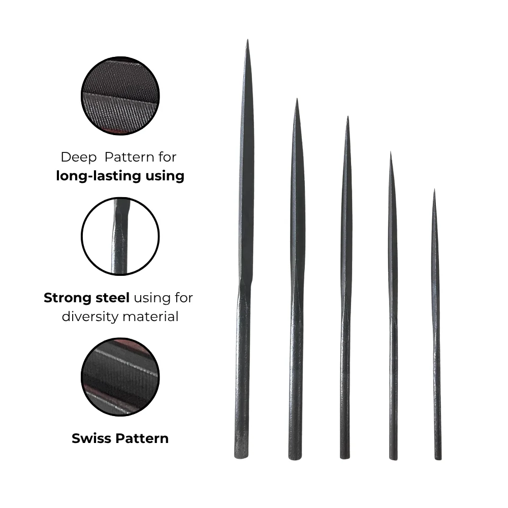 200mm Large Triangle DIY Needle File Set Economically Designed Strong ...