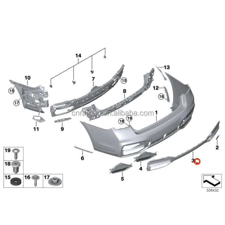 Oem 51128074012-panel Embellecedor De Cubierta Inferior Para ...