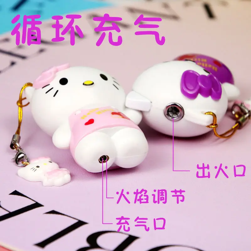 Lt102 3d Hello Kitty Lighter Cartoon Doll Red Flame Gas Lighter ...