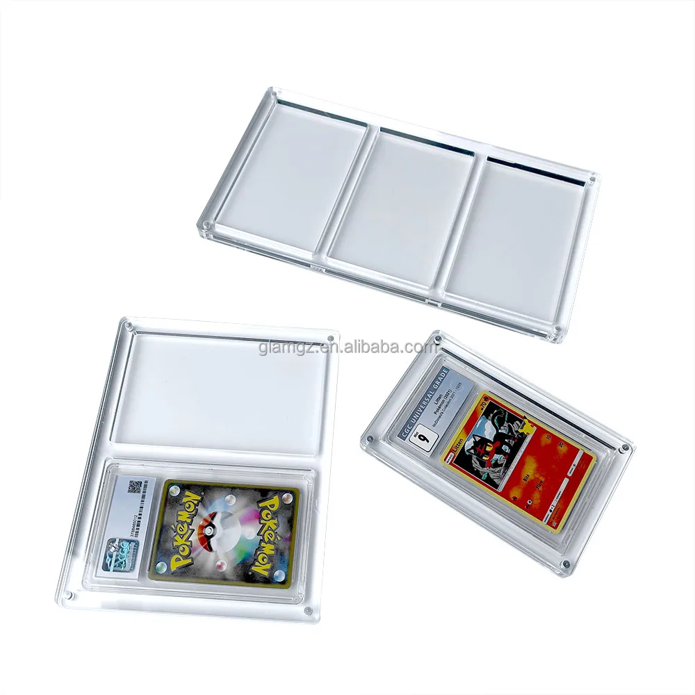 acrylic grading card slabs magnetic pokemon case box booster| Alibaba.com