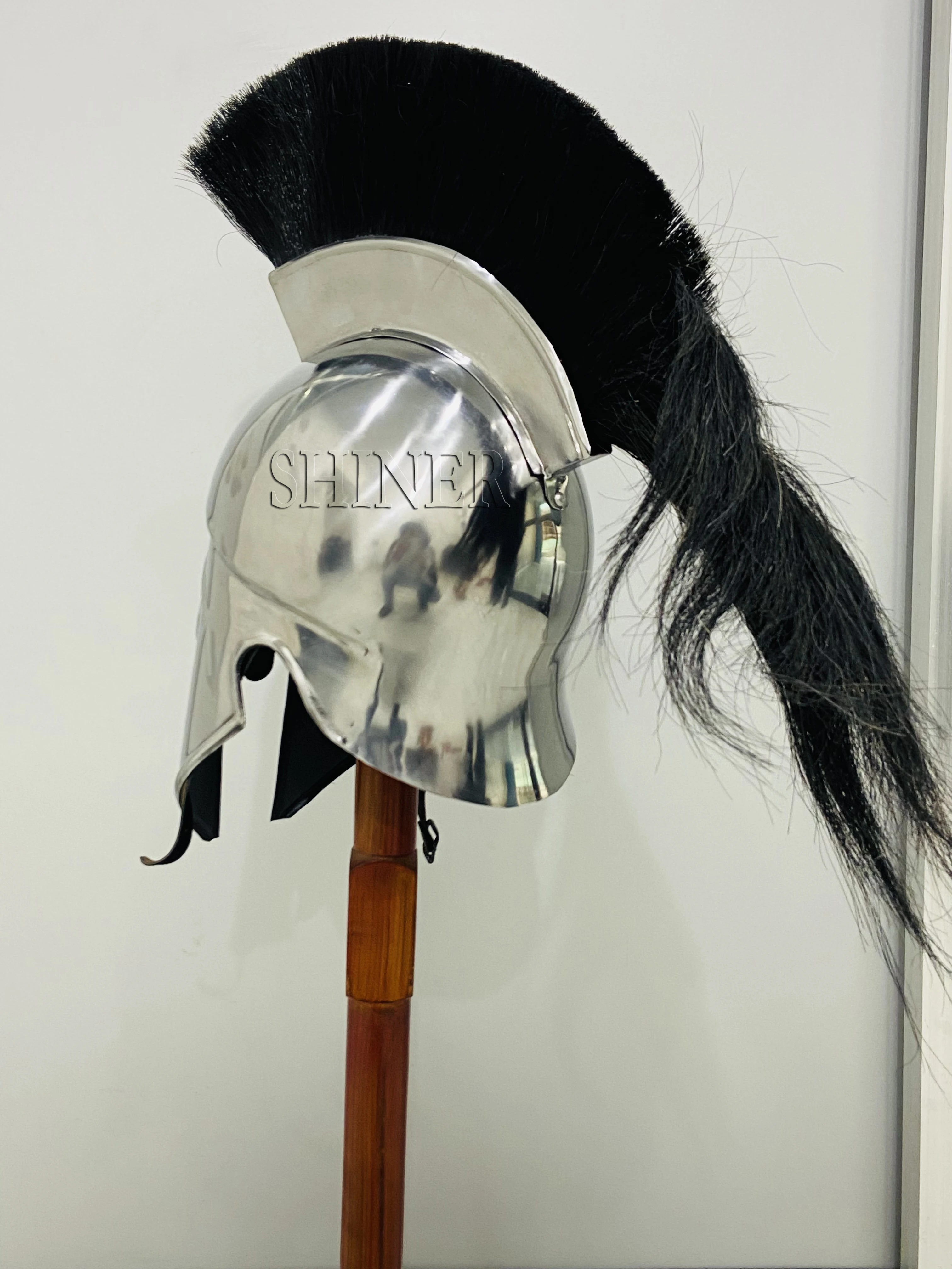 Medieval Warrior Greek Corinthian Wearable Armor Helmet With Black ...