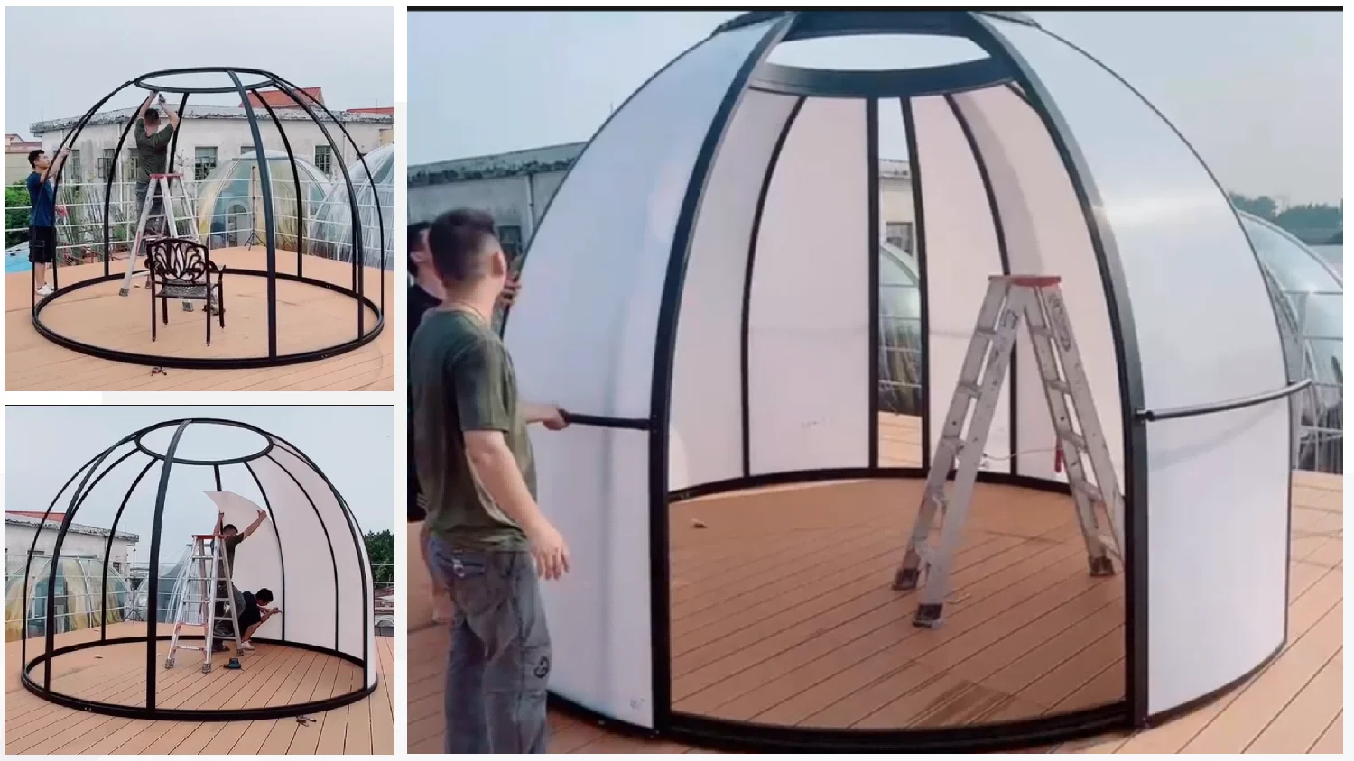 Luxury Glamping with Transparent Bubble PC Dome Tents