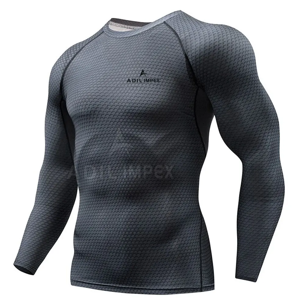 High Manufacturer Custom Rash Guard Solid Color Men Long Sleeves Rash ...