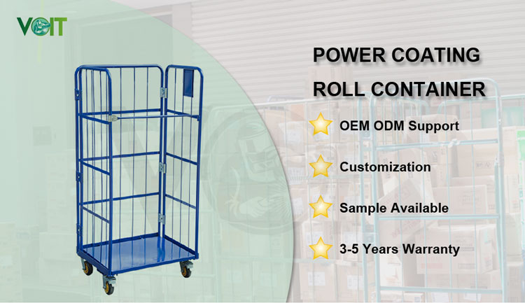 Foldable Powder Coating Logistics Trolley Transport Carts