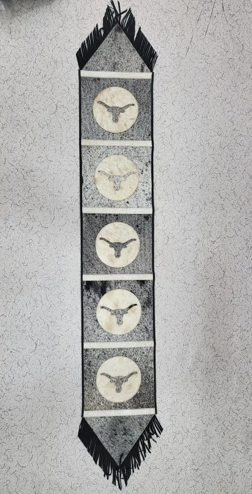 Low Prices Real Cow Hide Leather Made Table Runner With Vintage Style ...