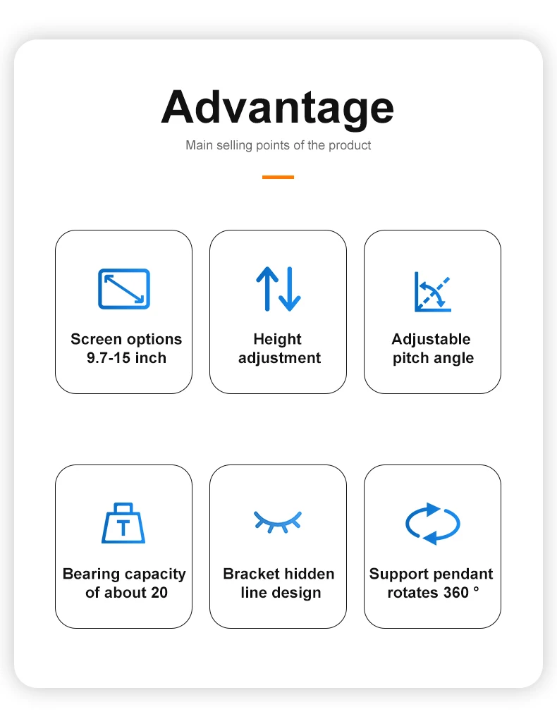 Stable Monitor Stand for Supermarket Cash Register Keypad