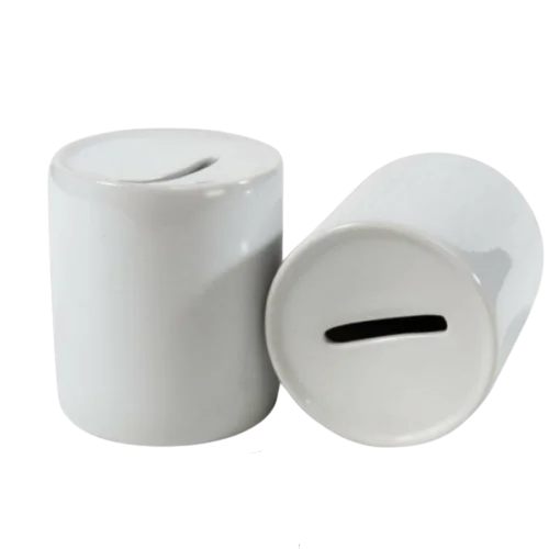 Sublimation White Blank Ceramic Money Piggy Bank Box Ceramic Diy ...