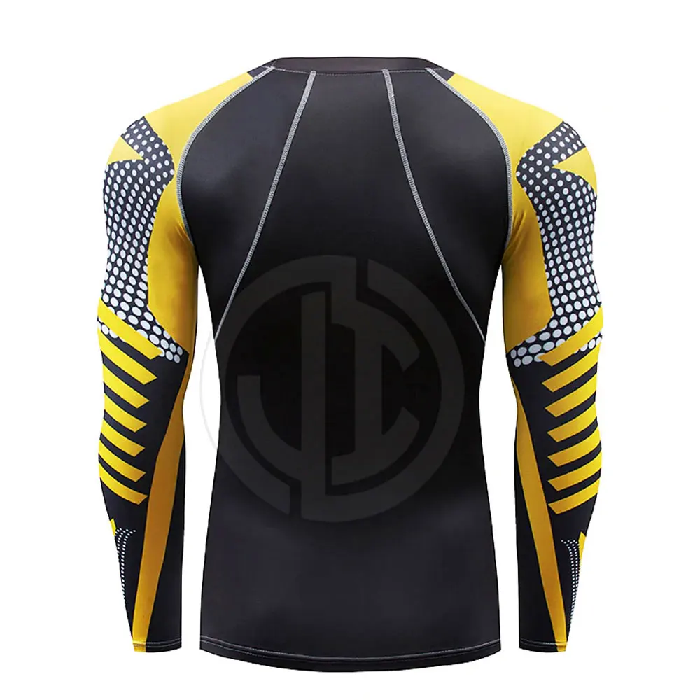 High Manufacturer Custom Full Sleeves Rash Guard Solid Color Men Long ...