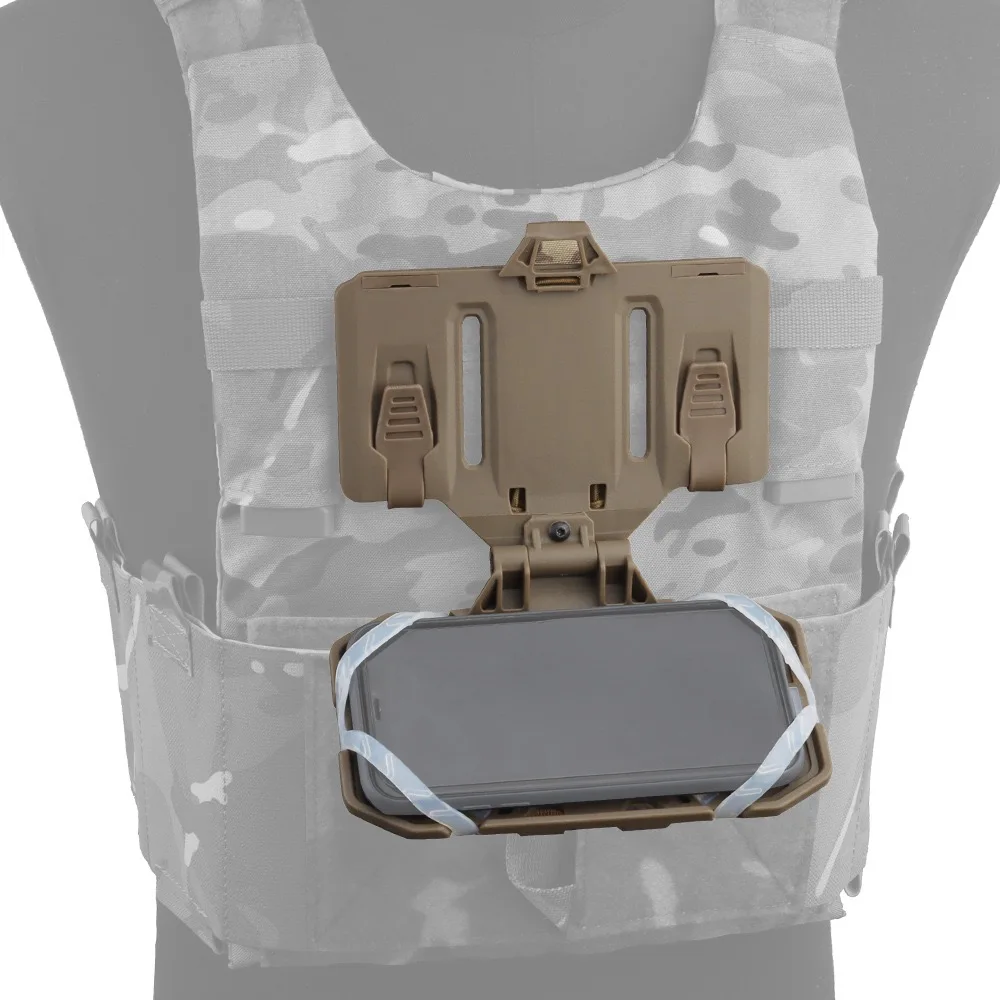 Tactical Vest Phone Holder Foldable - Universal Chest Board