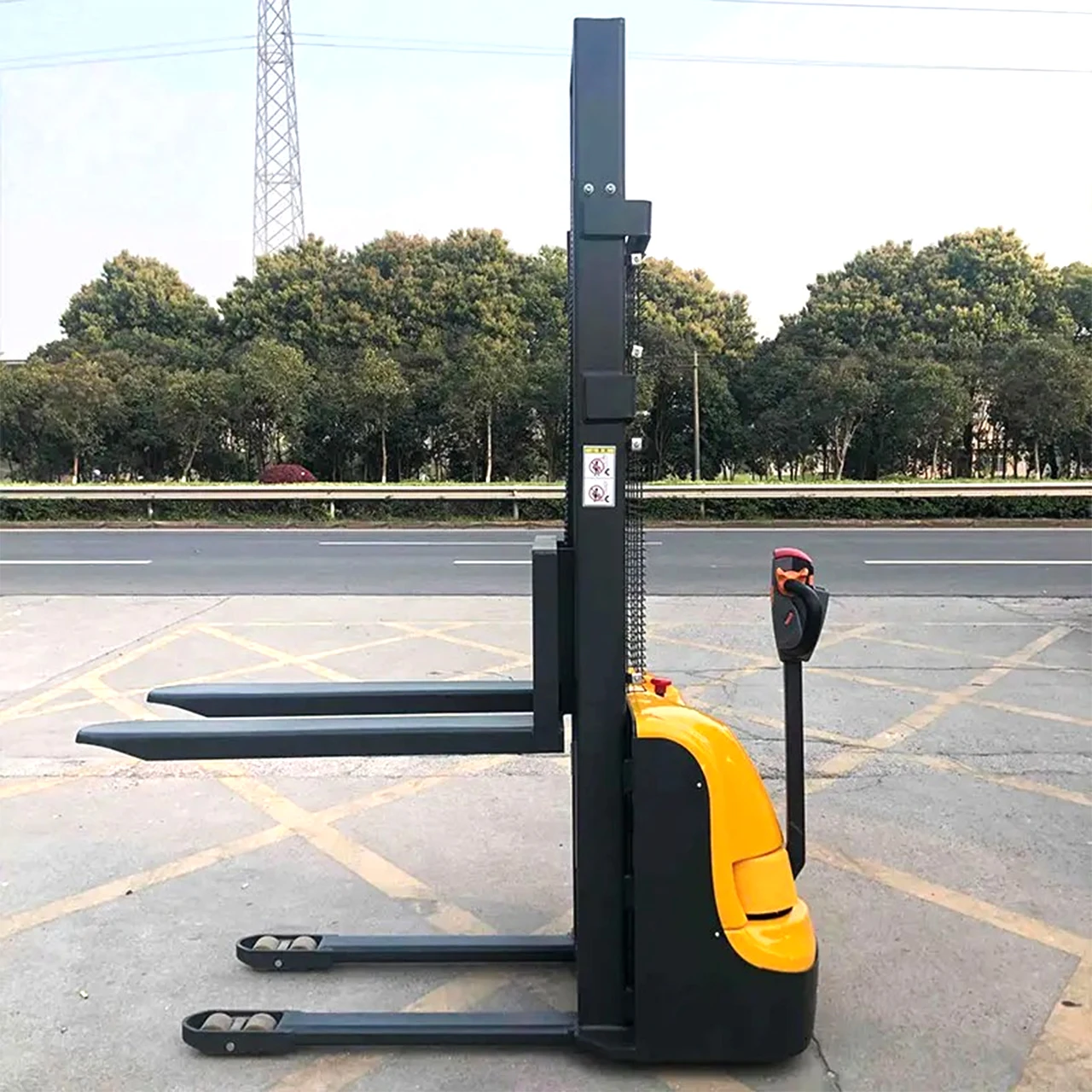 Electric Walkie Stacker Forklift Electric Pallet Stacker Walking Full ...