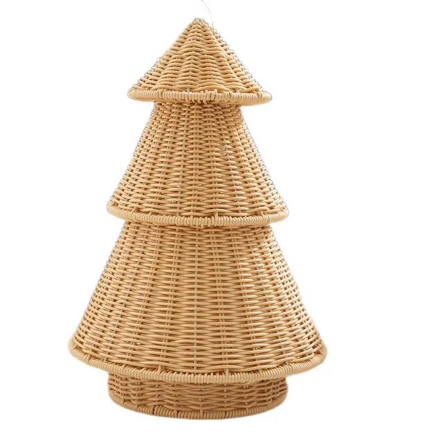 High-quality Natural Rattan Christmas Tree Decorations Tabletop ...