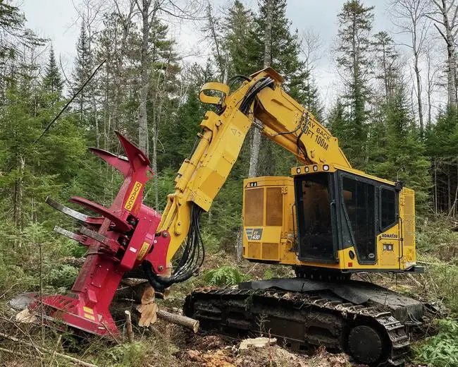 Forestry Tracked Feller Buncher Xt430-5 Digger Tractor With Backhoe And ...