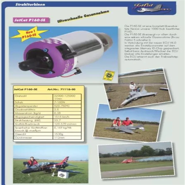 Jetcat P80-SE Turbojet Engine - Fast Spin Takeoff Power