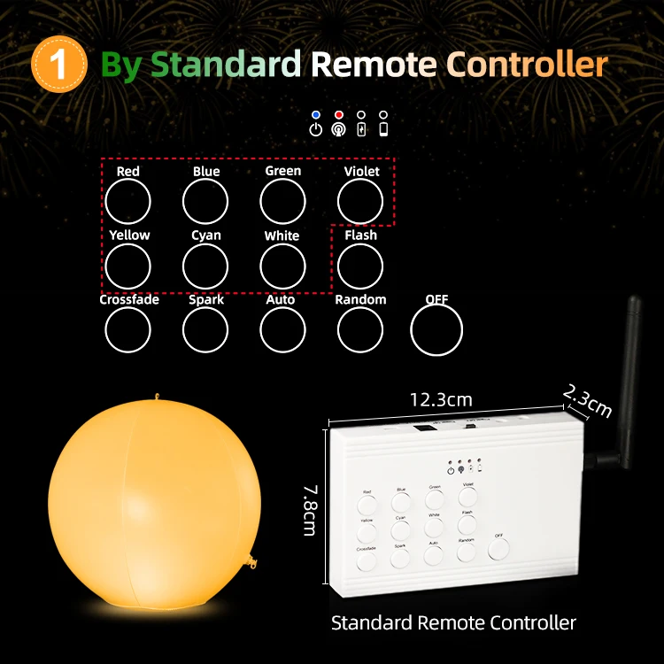 Party Favors LED Beach Ball Adult Kids Toys Inflatable Wireless Remote ...