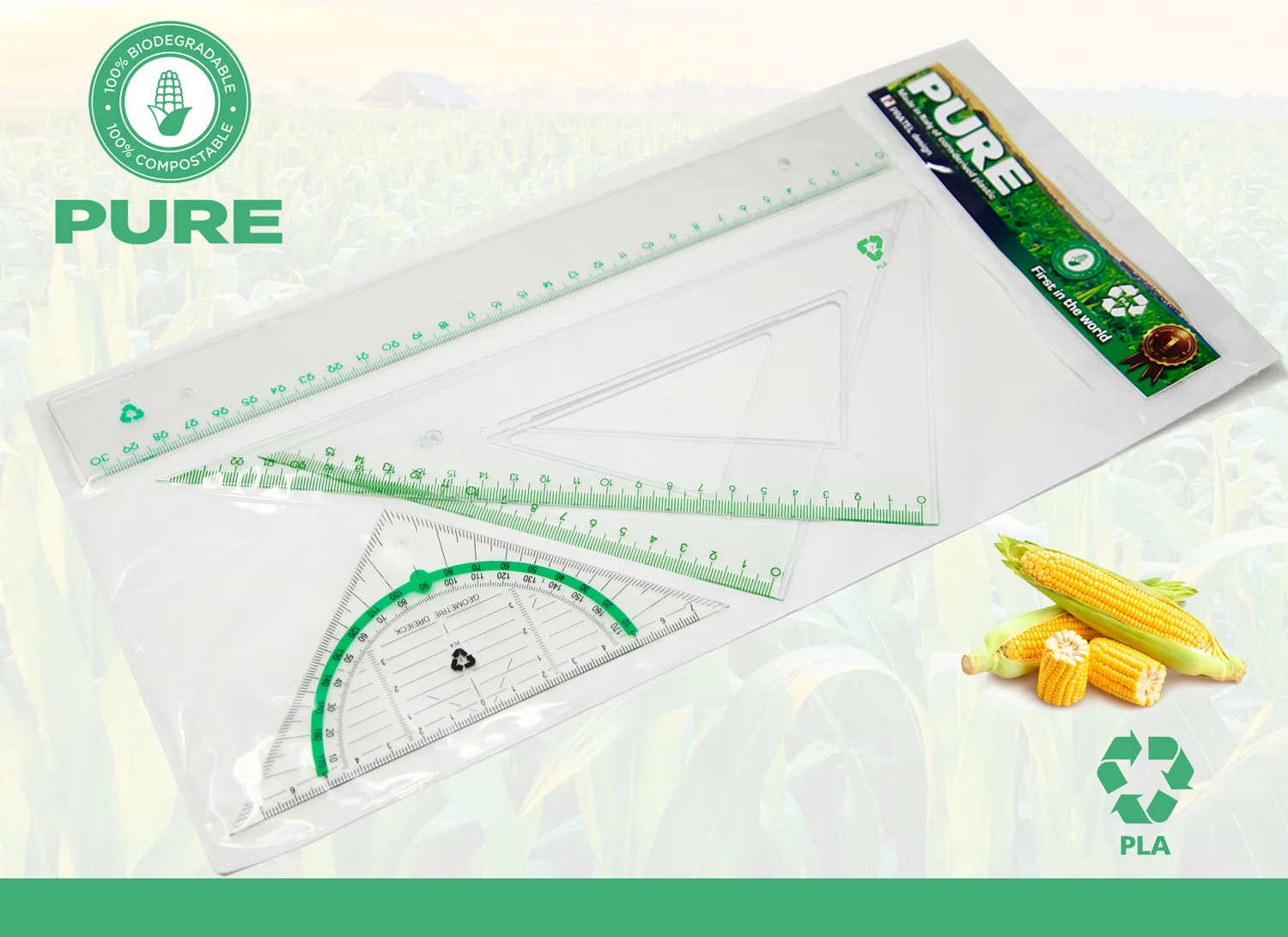 School Quality Transparent Compostable Pla Polylacticacid Biodegradable ...