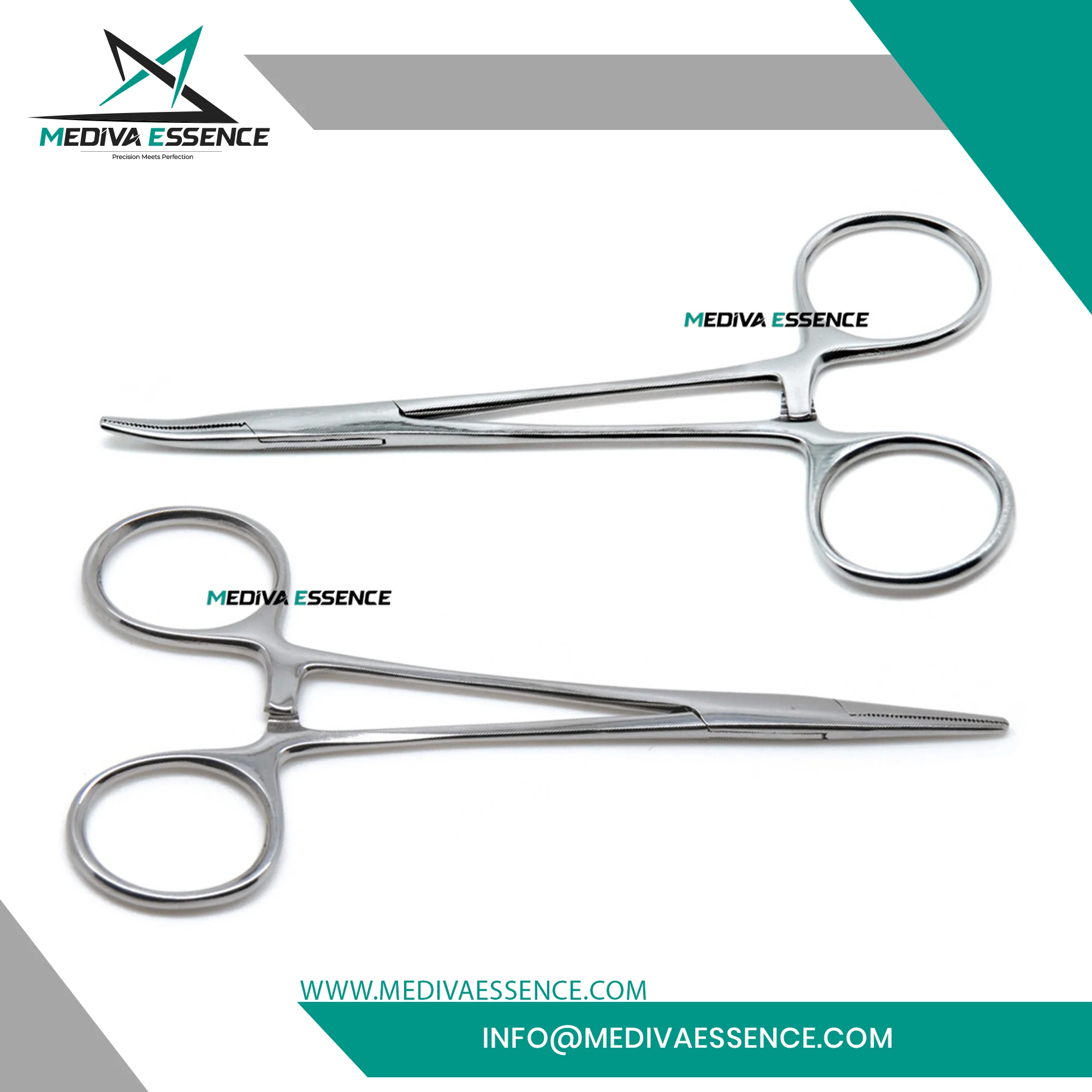 High Grade Stainless Steel Mosquito Curved & Straight Forceps Single ...