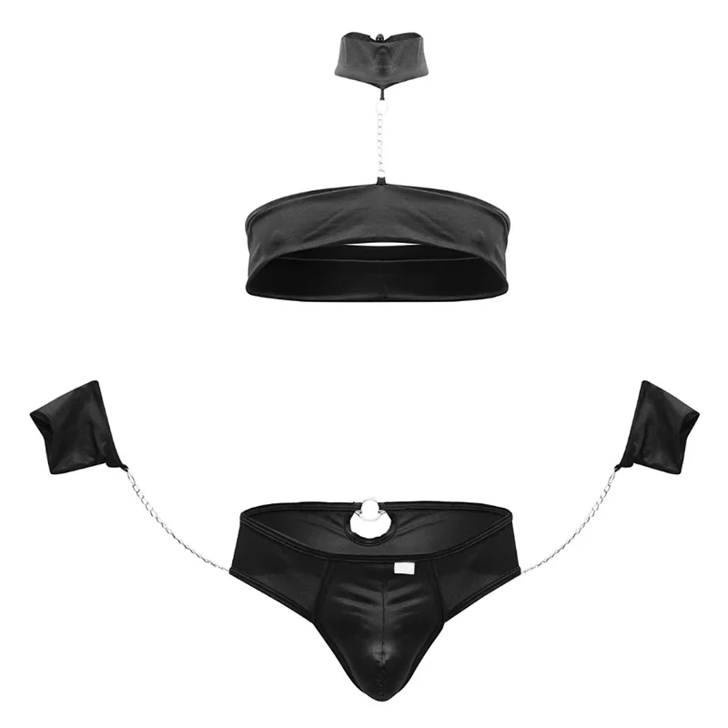 Shop Our New 3 Pieces Mens Jockstrap Chain and Cuffs