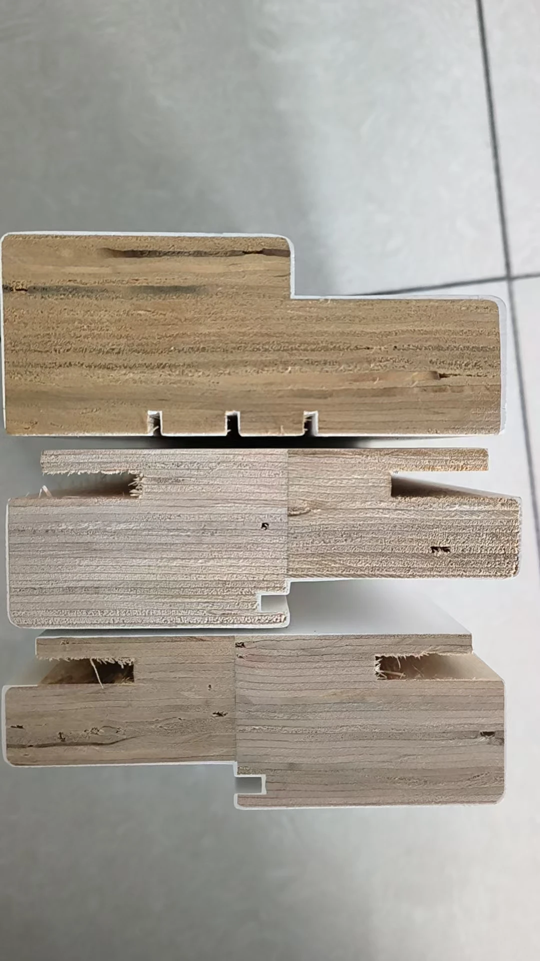 Modern White Primer LVL Door Frame Plywood Door Jamb with Decorative ...