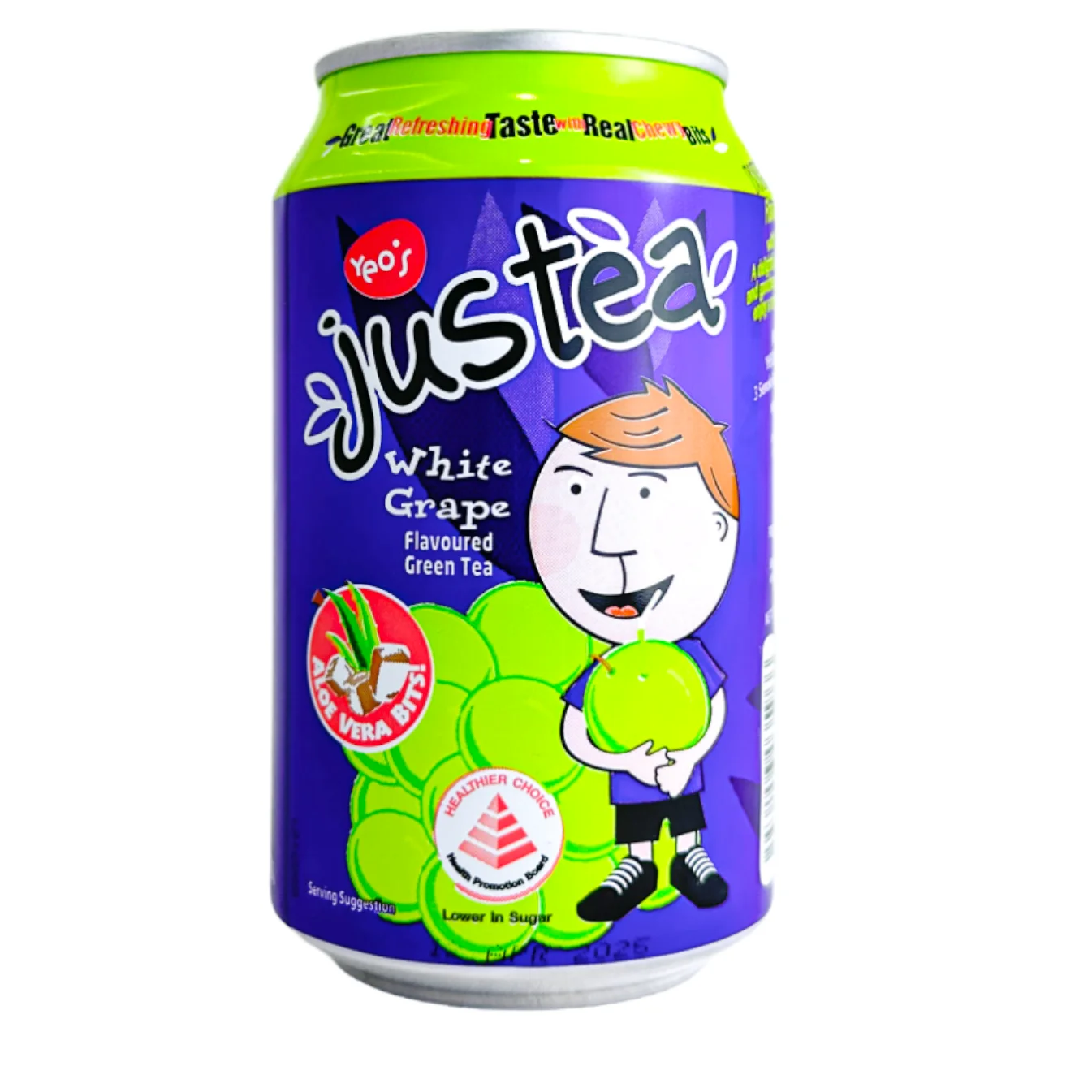 Flavored Carbonated Malaysia Beverages Yeo's Justea White Grape 300ml ...