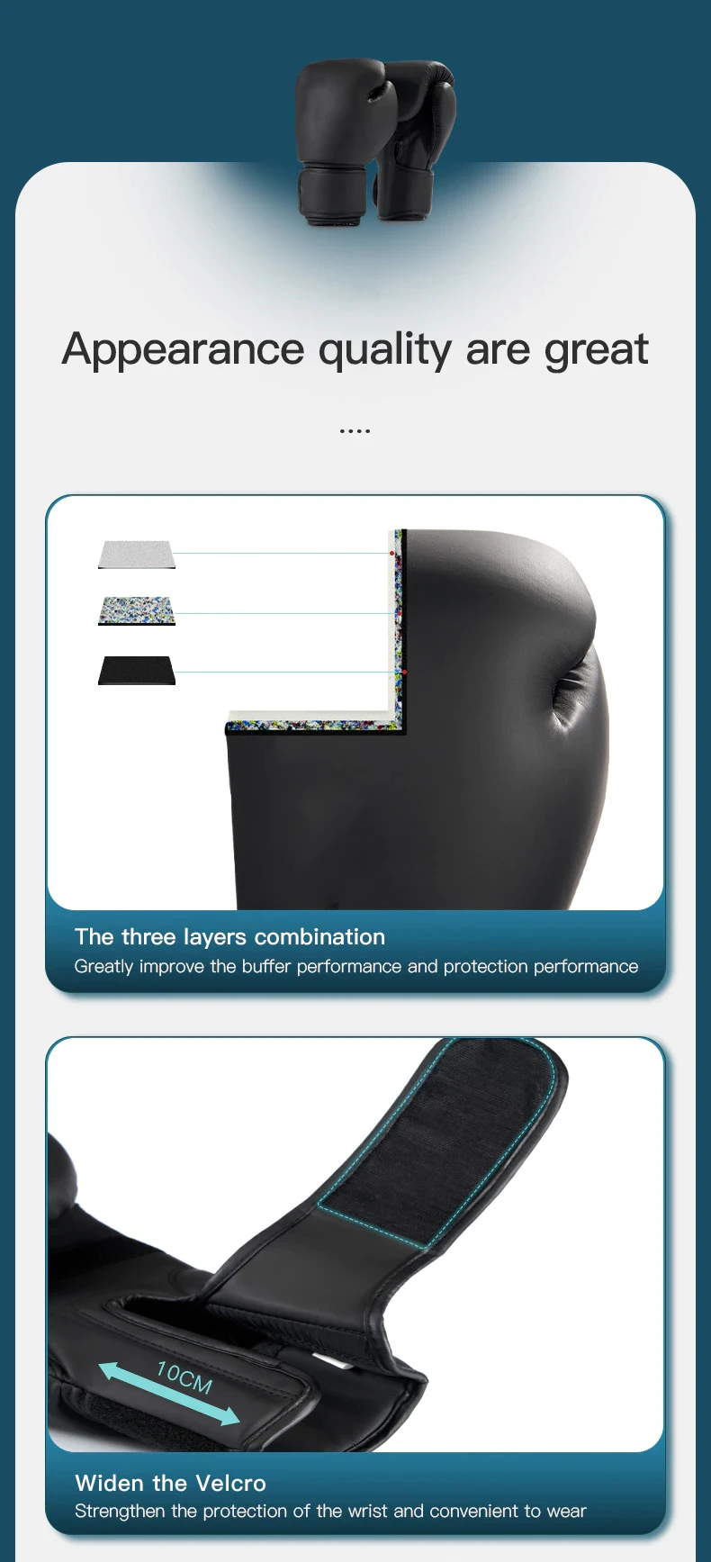 High Quality Boxing Glove With Latex Padding 4xlayer Pu Leather 100 ...