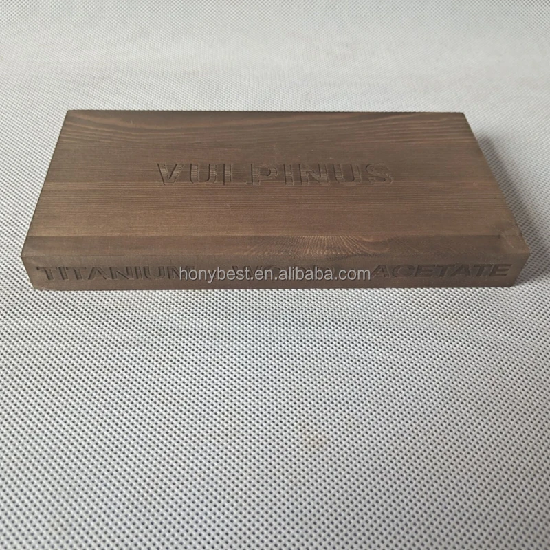 Engraved Wooden Blocks With Brand Logo Counter Retail Display Riser ...