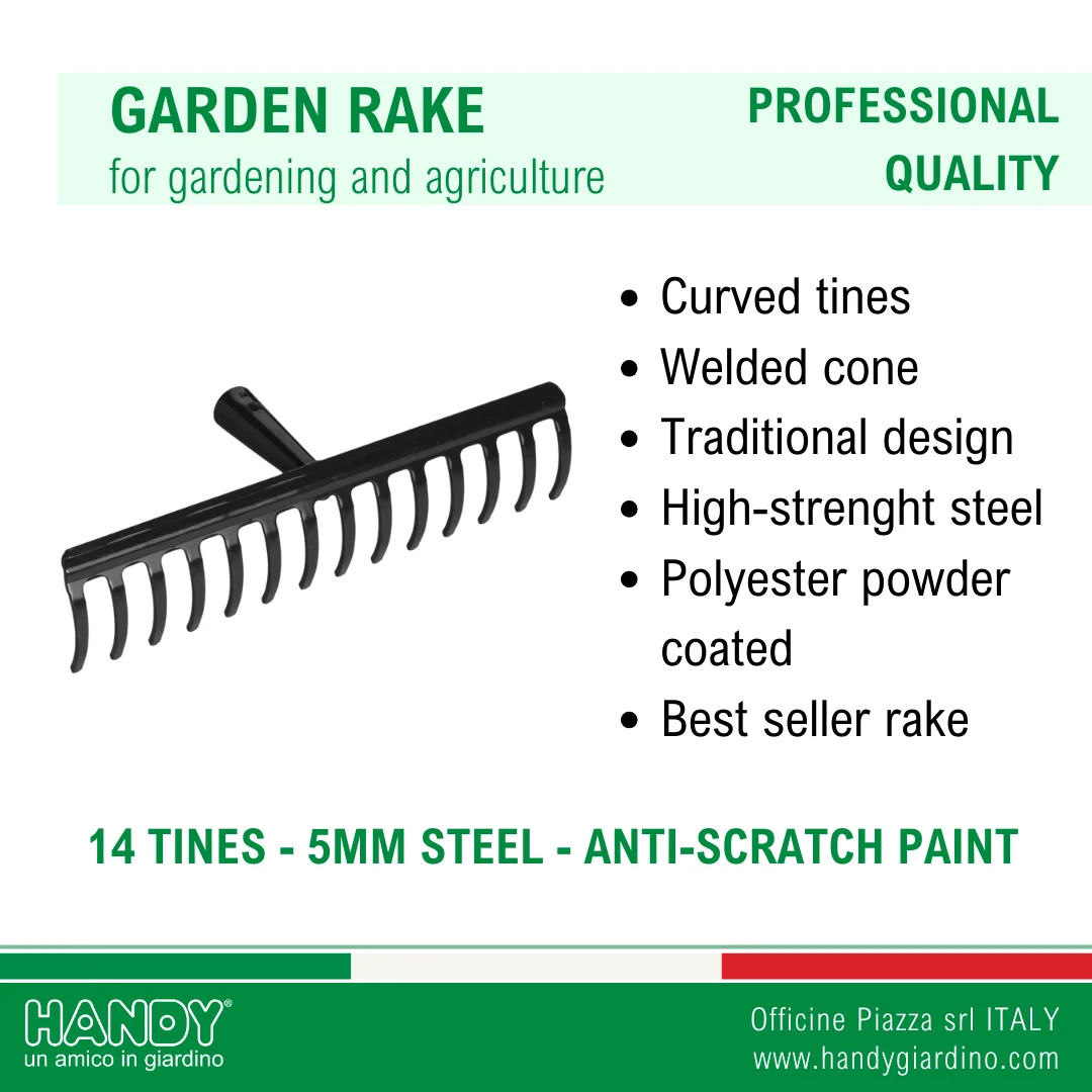 Best Italian Quality Tool Customizable Strong Heavy 5mm Steel Rake for ...